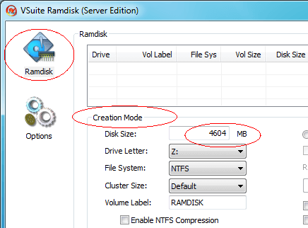 Add, Remove or Modify a Ramdisk - VSuite Ramdisk Help